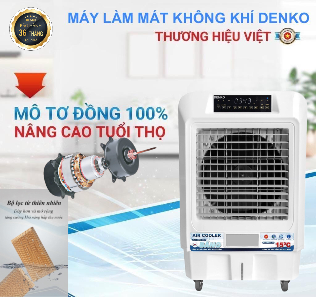 Quạt hơi nước, Quạt điều hòa, máy làm mát không khí Denko DK16000R